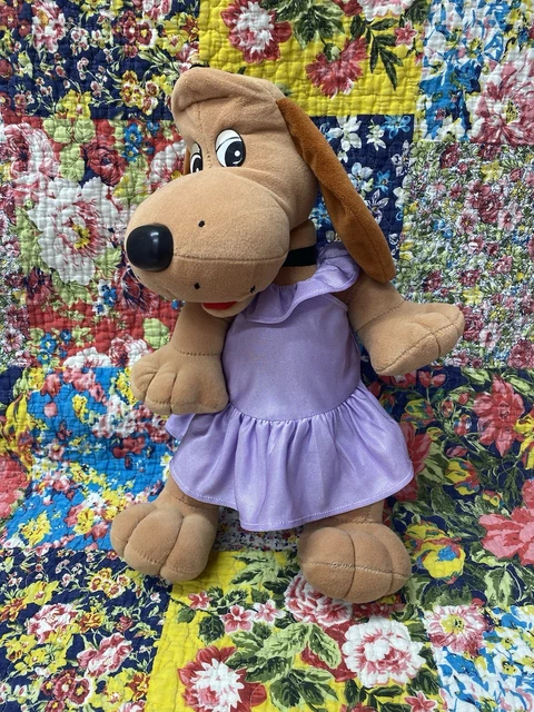 TONKA POUND PUPPIES Nose Marie Soft Toy 16” Plush Moving Joints Purple ...
