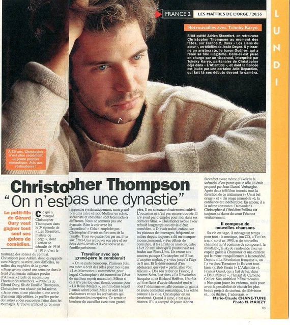 COUPURE DE PRESSE Clipping 1996 Christopher Thompson (1 page1/3) EUR 3,50 - PicClick FR