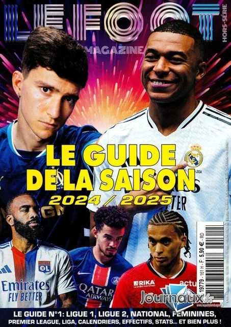 LE GUIDE DE La Saison 2024 2025 Le Foot Magazine Aout 2024 EUR 15,99 - PicClick FR