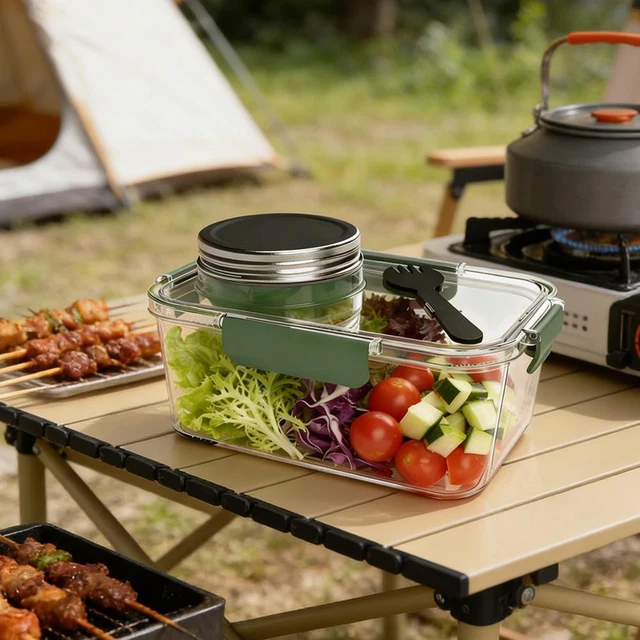 FRUIT AND VEGETABLE Containers Salad Cups Mixers Fresh Food Boxes Forks^ £14.02 - PicClick UK