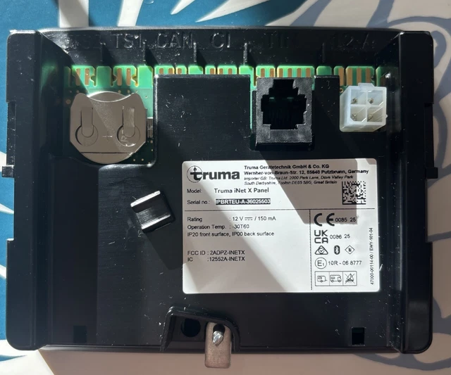 TRUMA INET X Control Panel Bluetooth Wireless Phone Air Con Heating ...