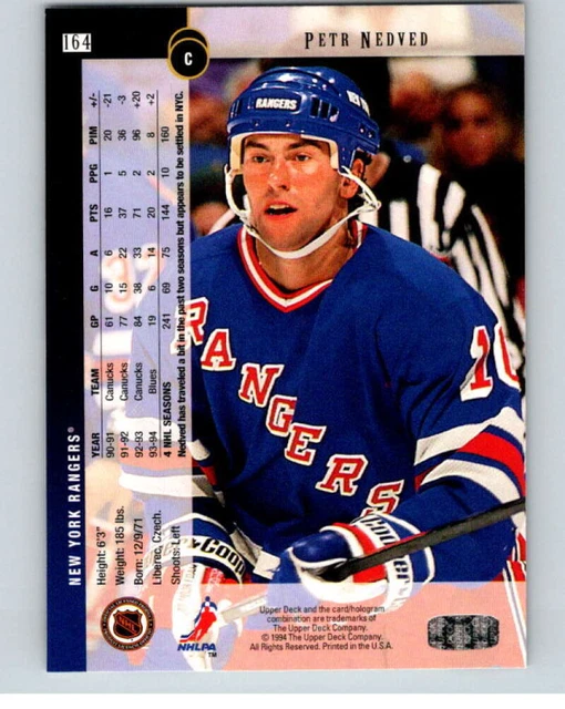1994-95 PONT SUPÉRIEUR #164 Petr Nedved New York Rangers V90559 EUR 0 ...
