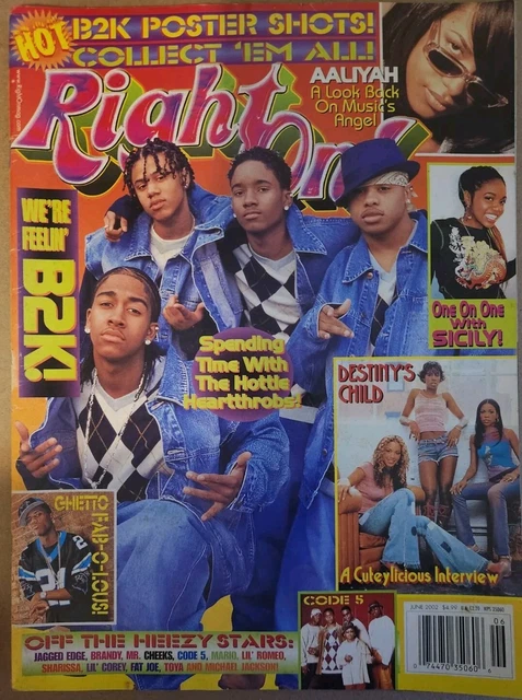 RIGHT ON MAGAZINE June 2002 Destiny's Child, Aaliyah B2k, & more! Rare ...