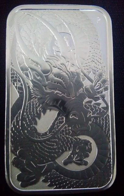 1OZ .9999 SILVER rectangular Dragon Coin 2021 Perth Mint.9999 Silver 🐲🐲 ...