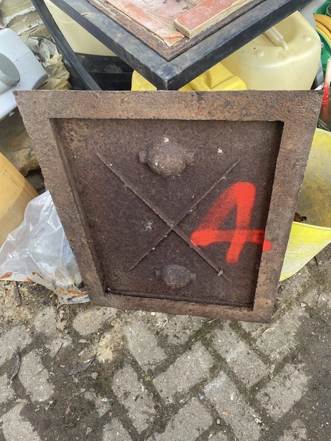 CAST IRON MANHOLE Inspection Drain Cover and frame 640 Mm x 500 Mm Lid ...