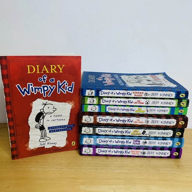 DIARY OF A Wimpy Kid Book Bundle x 8 by Jeff Kinney Paperback/Hardback ...