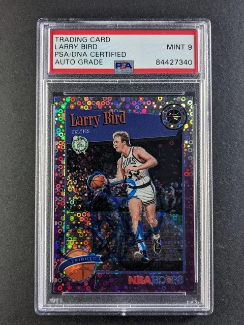 2019-20 PANINI NBA Hoops LARRY BIRD On Card Auto Fastbreak Prizm ...
