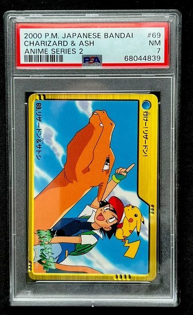 CHARIZARD PIKACHU ASH Pokémon Movie Carddass Anime Card PSA 7 NM EUR 21 ...
