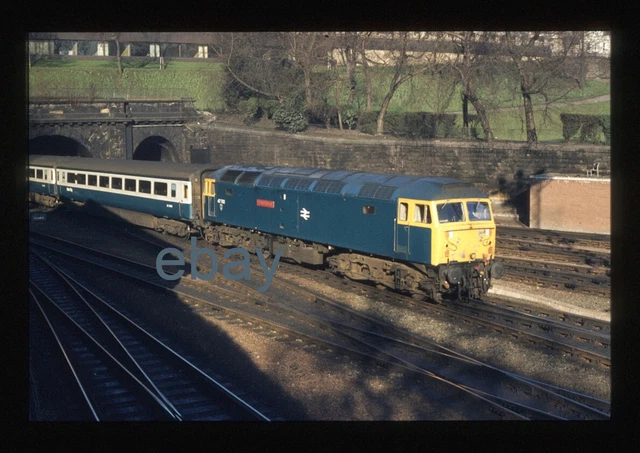 ORIGINAL 35MM slide - Class 47/7 - 47702 arriving at Edinburgh Waverley ...