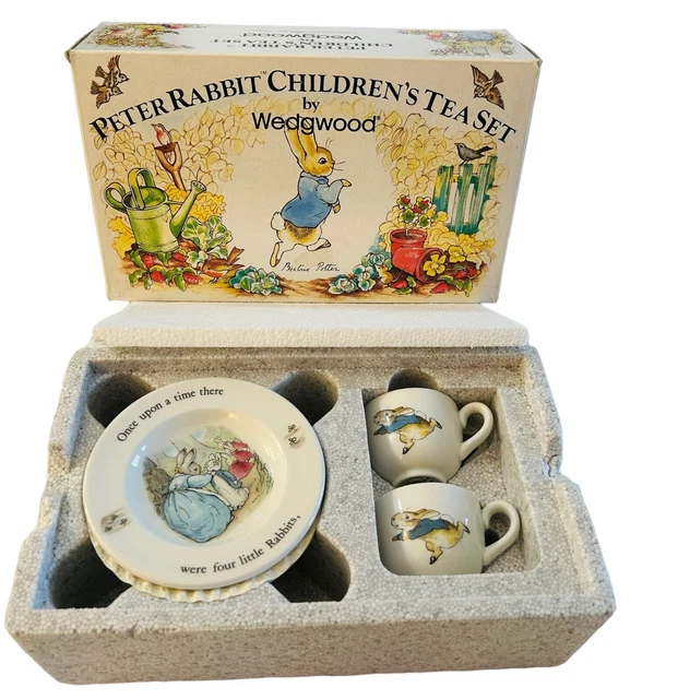 VINTAGE PETER RABBIT Children's Tea Set by Wedgwood - 6 Piece Set with ...