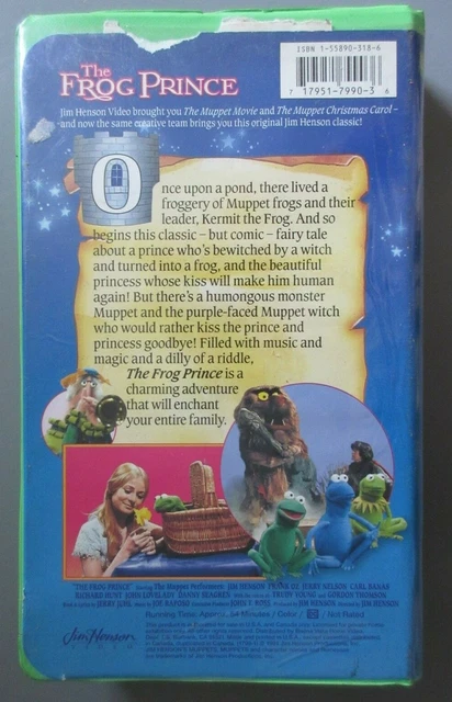 JIM HENSON MUPPETS The Frog Prince VHS Tape Green Clamshell $14.39 ...