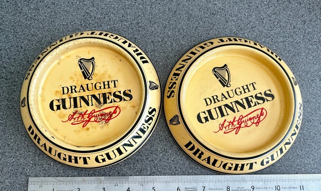 GUINNESS DRAUGHT GUINNESS Ashtray Metal x 2 Small £10.00 - PicClick UK