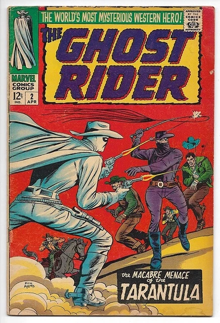 MARVEL THE GHOST Rider #2 âge d'argent 1967 Ayers KEY 2ème Western ...