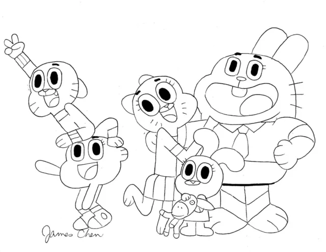 The Amazing World Of Gumball Original Comic Art 1 On Card Stock By James Chen £1104 Picclick Uk