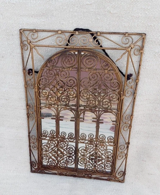 VINTAGE HANDMADE ART Moroccan Iron Railing Design Folding Door Wall ...