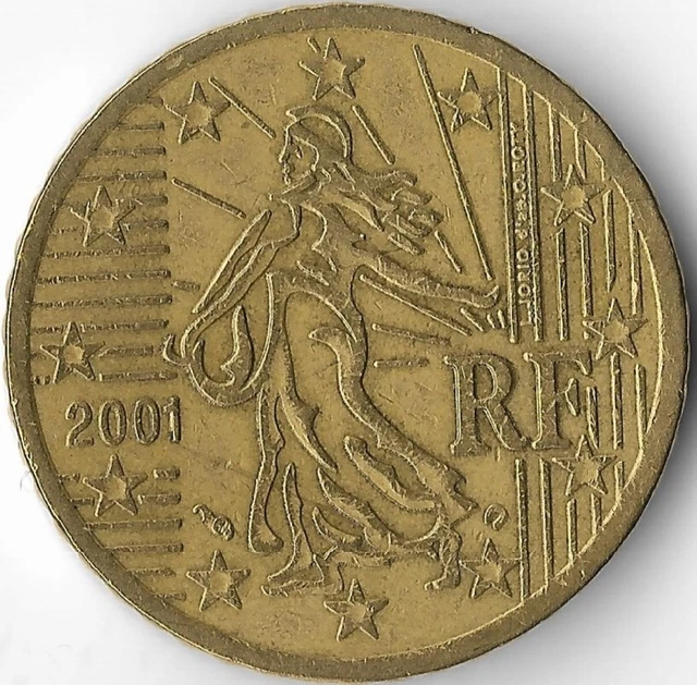 RARE 2001 FRANCE 0.50 euro cent coin. £391.22 - PicClick UK
