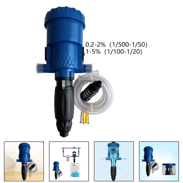 FERTILIZER INJECTOR PROPORTIONER Garden Hose Farm Water Powered Dosing ...