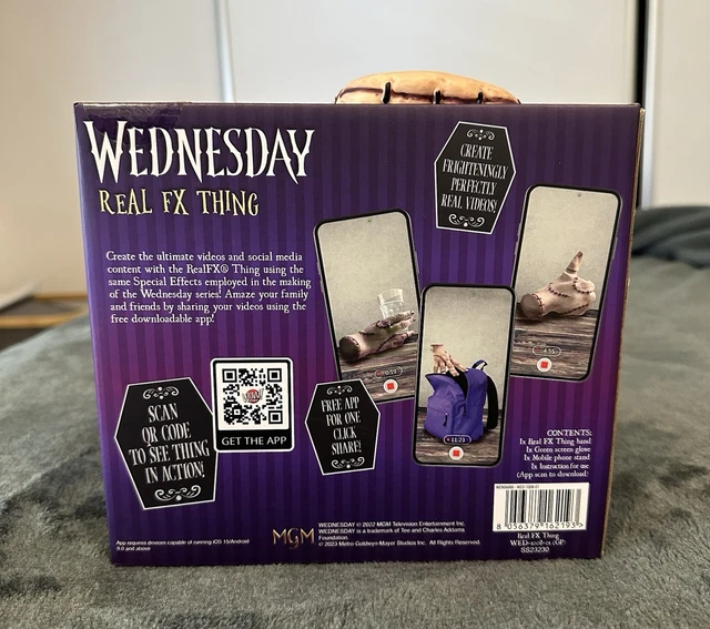 WOW STUFF WEDNESDAY Addams Real FX Thing Hand Replica Netflix Age8+ New ...