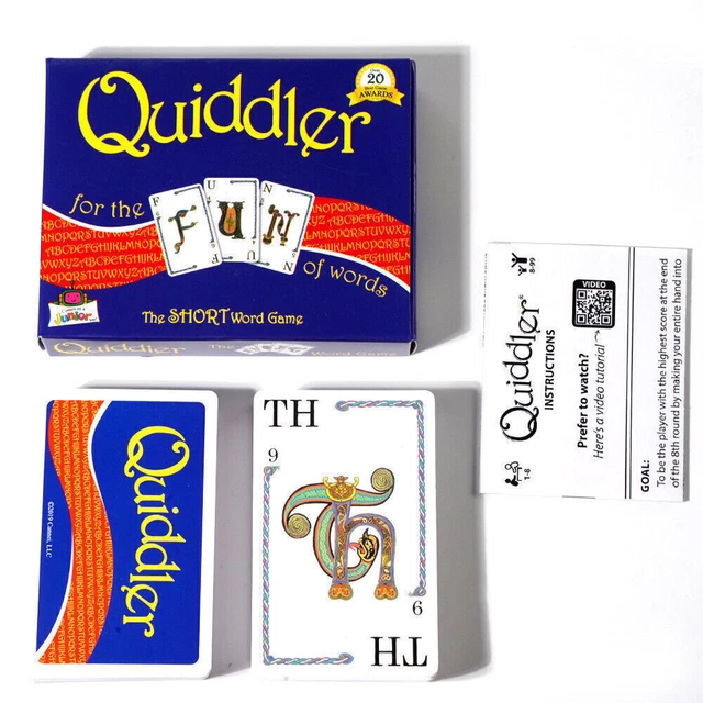 QUIDDLER THE SHORT Word Game Card Game, Classic Entertaiment Party ...