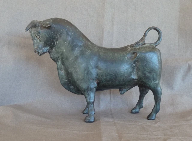 RARE GRAND TAUREAU d'airain romain bronze antique antiquité à ...