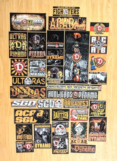 AUFKLEBER ULTRAS SG Dynamo Dresden 35x Fanszene Sticker SGD Hooligans ...