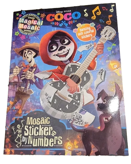 DISNEY PIXAR COCO Mosaic Sticker by Numbers: With over 1000 Stickers ...