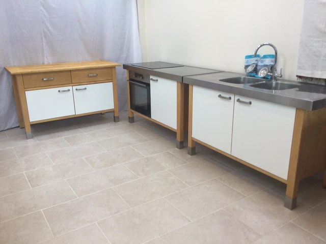 IKEA VARDE FREESTANDING kitchen three units delivery available £2,700. ...