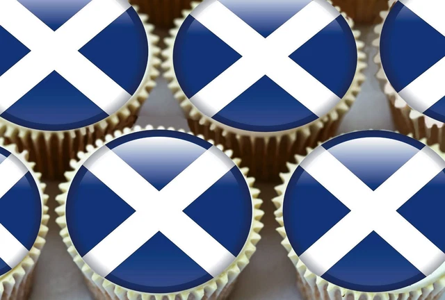 SCOTTISH SCOTLAND FLAGS Edible Cupcake Toppers Cake Olympics ...