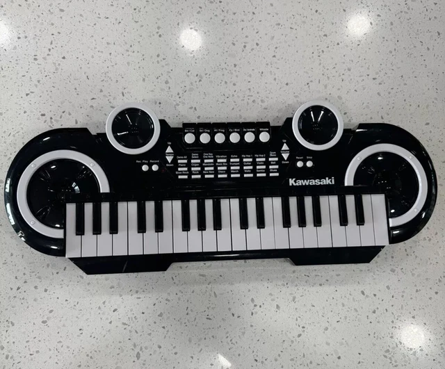 KAWASAKI MUSIC BATTERY Operated Keyboard Many Keys Record Mode Black ...