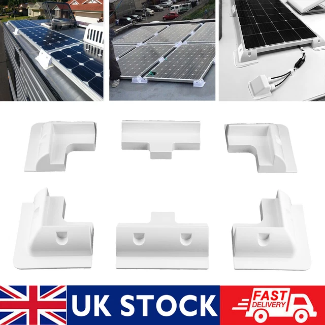 SOLAR PANEL MOUNTING Brackets Kit Corner Caravan RV Boat Campervans ...