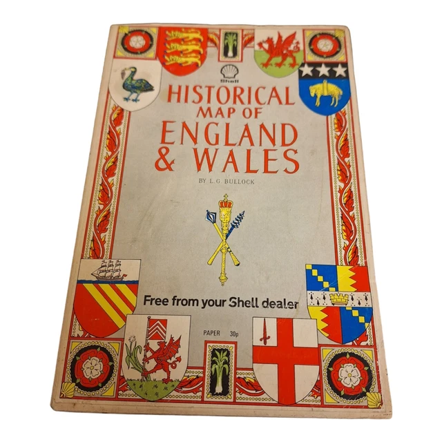 HISTORICAL MAP OF England And Wales. Shell Historical Map Made By L.G ...