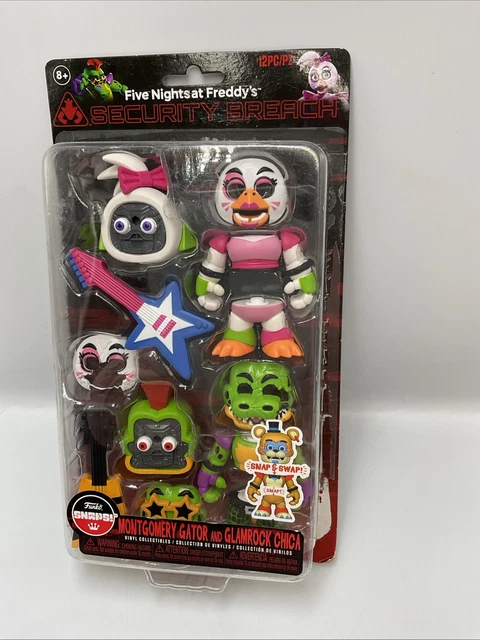 FIVE NIGHTS AT Freddys Montgomery Gator & Glamrock Chica Figures New ...