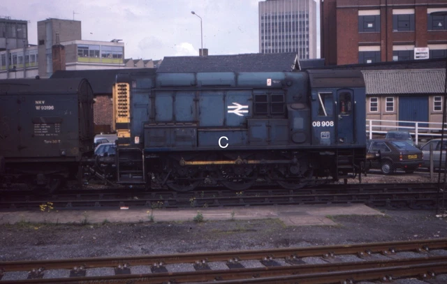 ORIGINAL 35MM BRITISH Railway B.r Slide - Class 08 08908 At Willesden ...