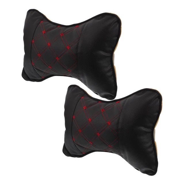 2 PCS CAR Headrest Pillow PU And PP Cotton Car Neck Support Cushion $31 ...