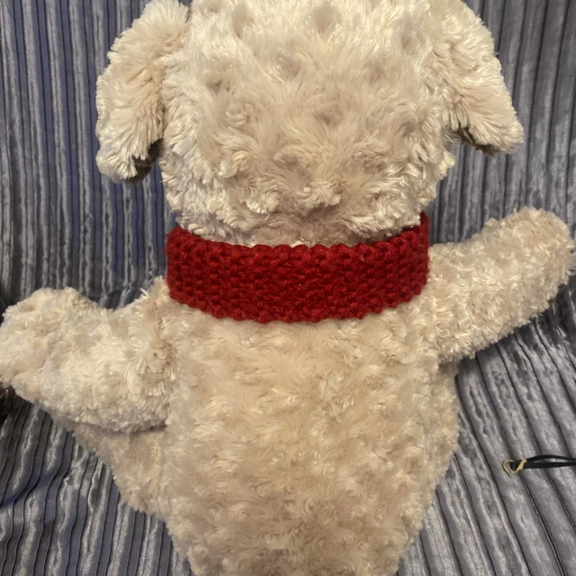 BHS BIG 19 Puppy Dog Soft Plush Toy Red Scarf Sitting Cuddly S4 £23.58 ...