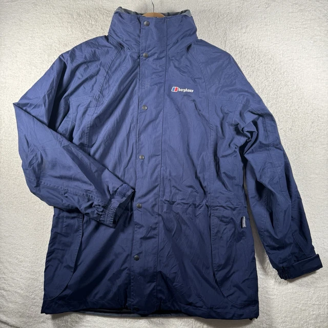 BERGHAUS AQUAFOIL WATERPROOF Jacket Size UK 14 Blue With Inner ...