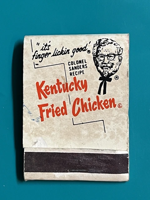 VINTAGE KFC KENTUCKY Fried chicken matchboook Box “Finger Lickin Good ...