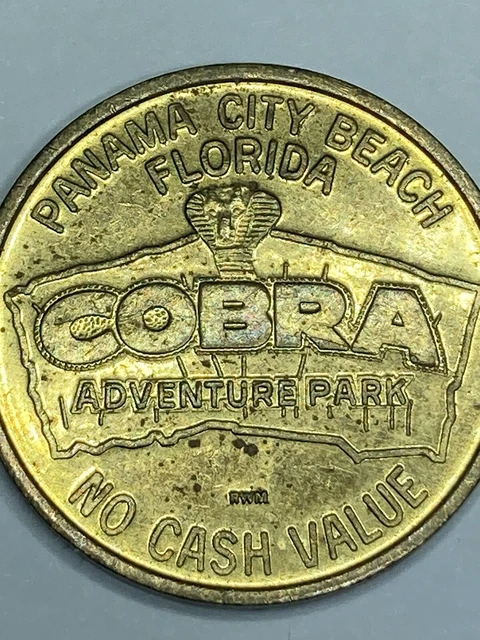 COBRA ADVENTURE PARK Panama City Beach Florida Token Coin 0310 (#c2) £8 ...