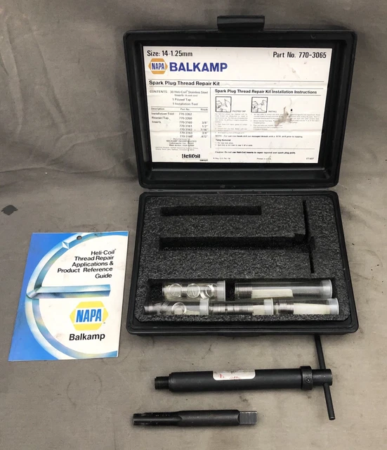 NAPA BALKAMP HELICOIL 770-3065 14mm Spark Plug Thread Repair Kit with ...