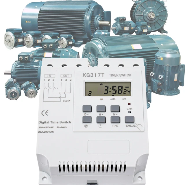 25A 3-PHASE DIGITAL Time Relay Programmable Timer Timer 380V 50-60HZ £ ...