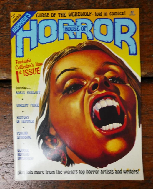 VINTAGE 1978 HAMMERS HOUSE OF HORROR #1 Monster Horror Magazine ...