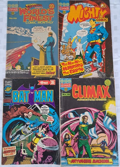 4 AUSTRALIAN PLANET Comics - 1970's Superman Batman Doctor Doom + More ...