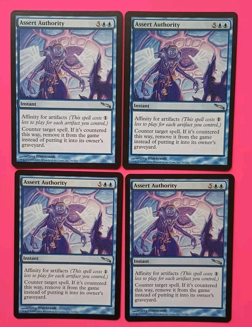 MAGIC THE GATHERING MTG Mirrodin ASSERT AUTHORITY X 4 VLP/EX U 2003 JOLI ! EUR 5,51 - PicClick FR
