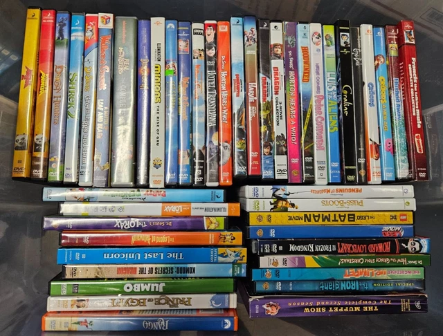 WHOLESALE LOT 100+ DVDs Kids & Family Children's Baby Pixar Disney Sesame Potter $31.37 ...