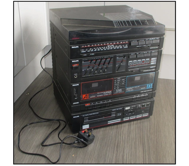 VINTAGE PHILIPS MIDI STEREO SYSTEM, FCD 563. NO SPEAKERS. POSSIBLY 1980 ...