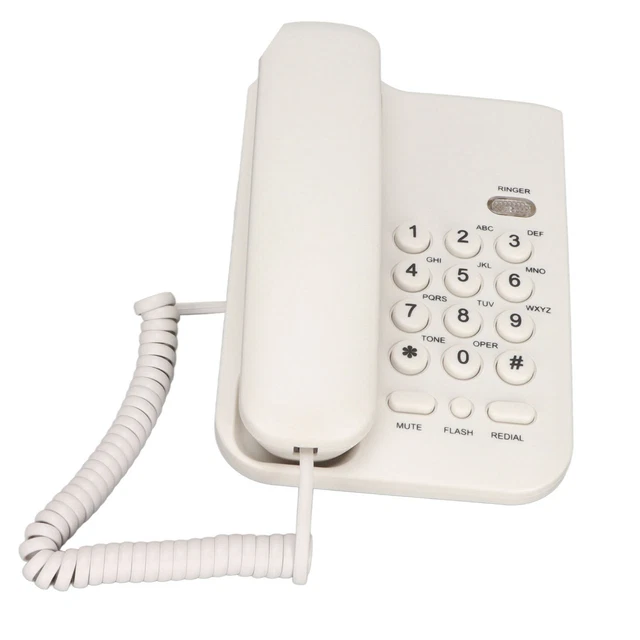 WALL MOUNTED WIRED Telephone Rebroadcast Waterproof Dustproof White ...