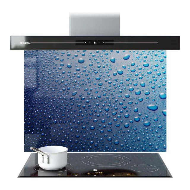 GLASS SPLASHBACK WALL Panel Kitchen Tile ANY SIZE Water Drops Dew On ...