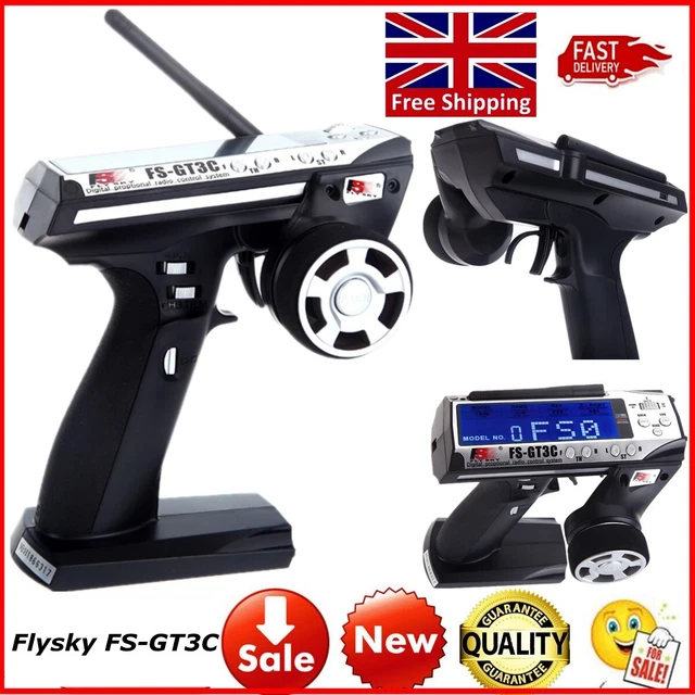 FLYSKY FS-GT3C 3CH Remote Control Controller LCD Transmitter Receiver ...