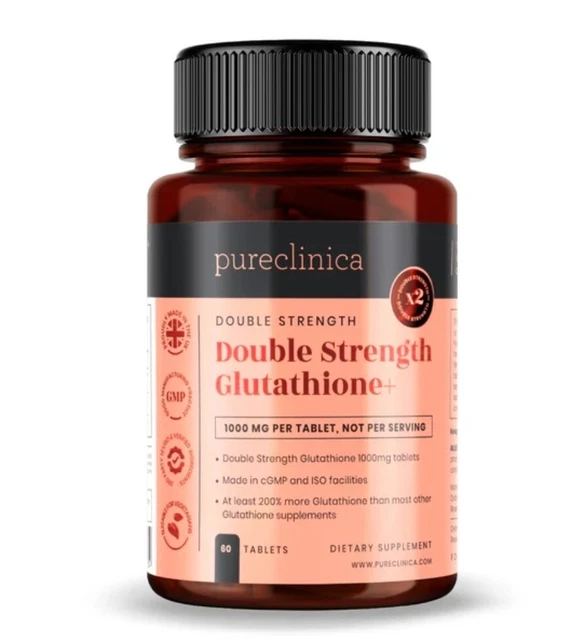 DOUBLE STRENGTH GLUTATHIONE with ALA and Vit C - 1000mg x 60 tablets ...