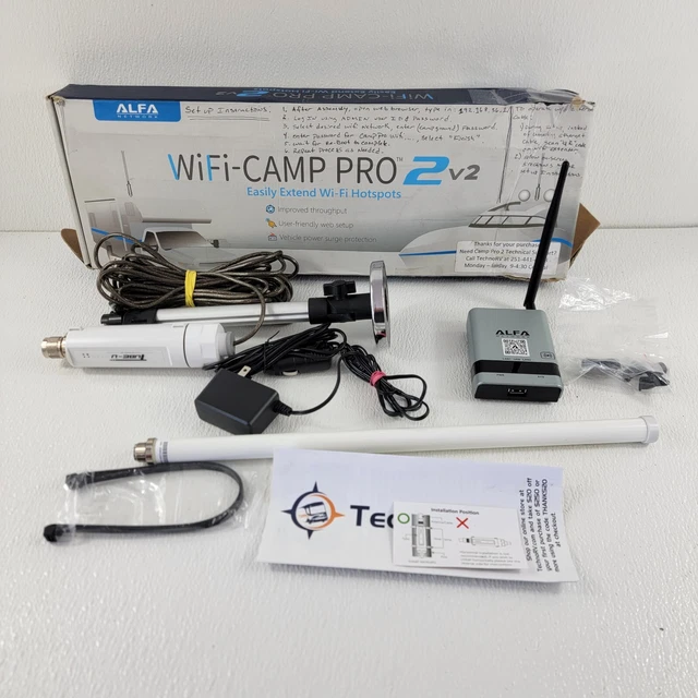 ALFA WIFI CAMP Pro 2 v2 long range WiFi repeater kit R36A +Antenna ...